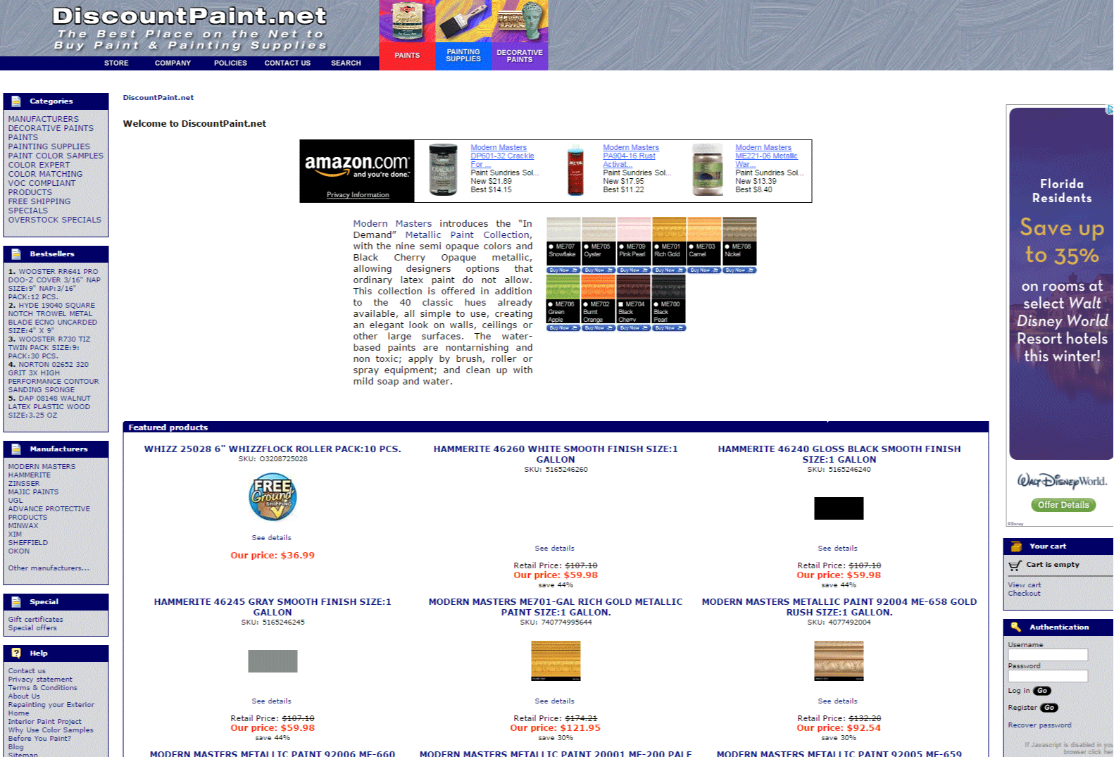 Ecommerce/Web Design:DiscountPaint.net | Mauricio Frusciante-Ecommerce ...