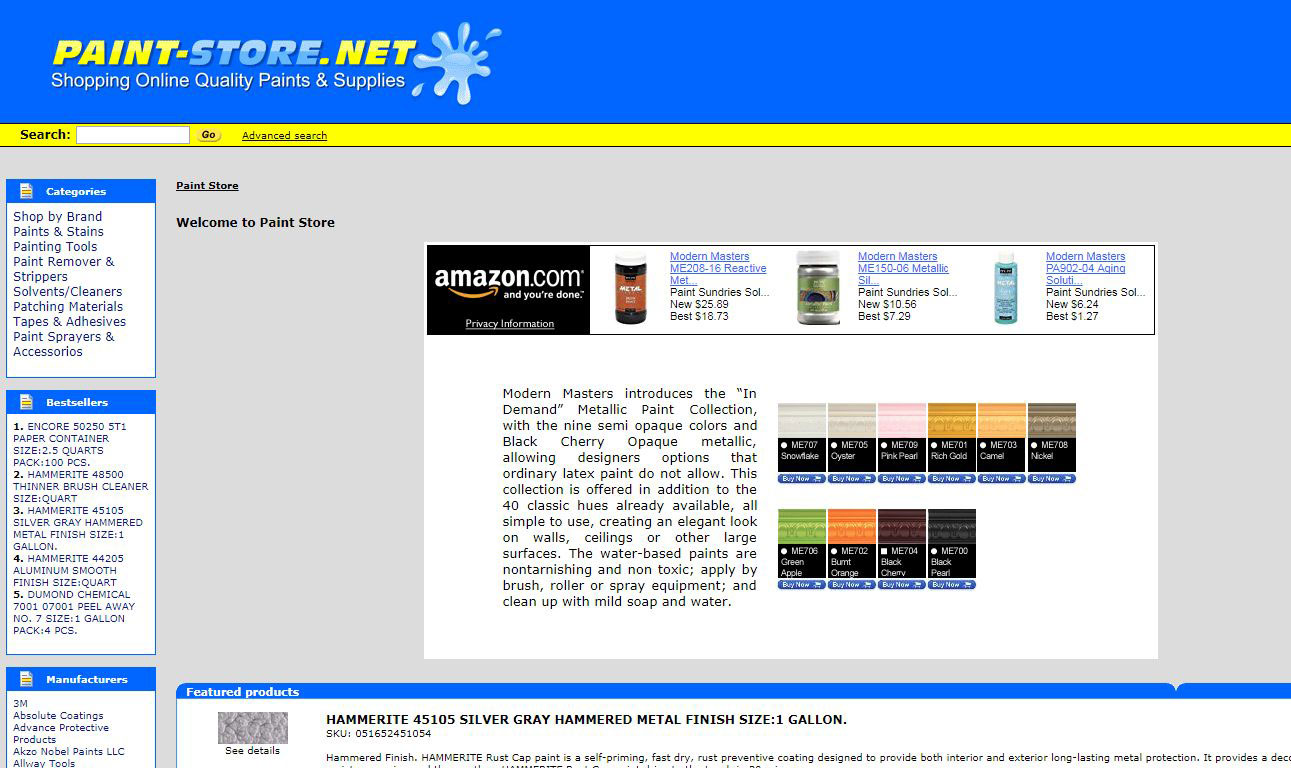 Ecommerce/Web Design:Paint-Store.net | Mauricio Frusciante-Ecommerce ...