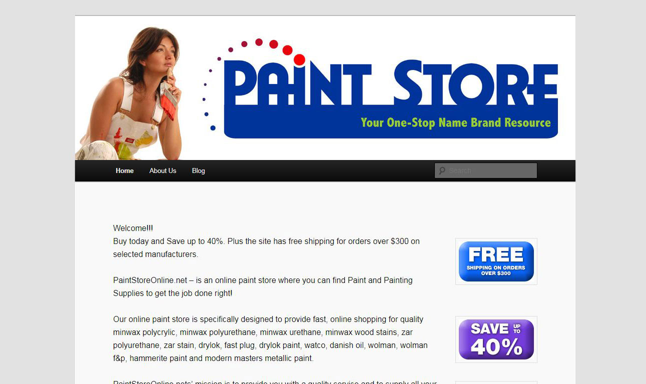 Web Design/Blog:PaintStoreOnline.net | Mauricio Frusciante-Ecommerce ...